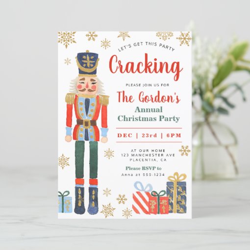 Nutcracker Christmas Party Holiday Invitation | Zazzle