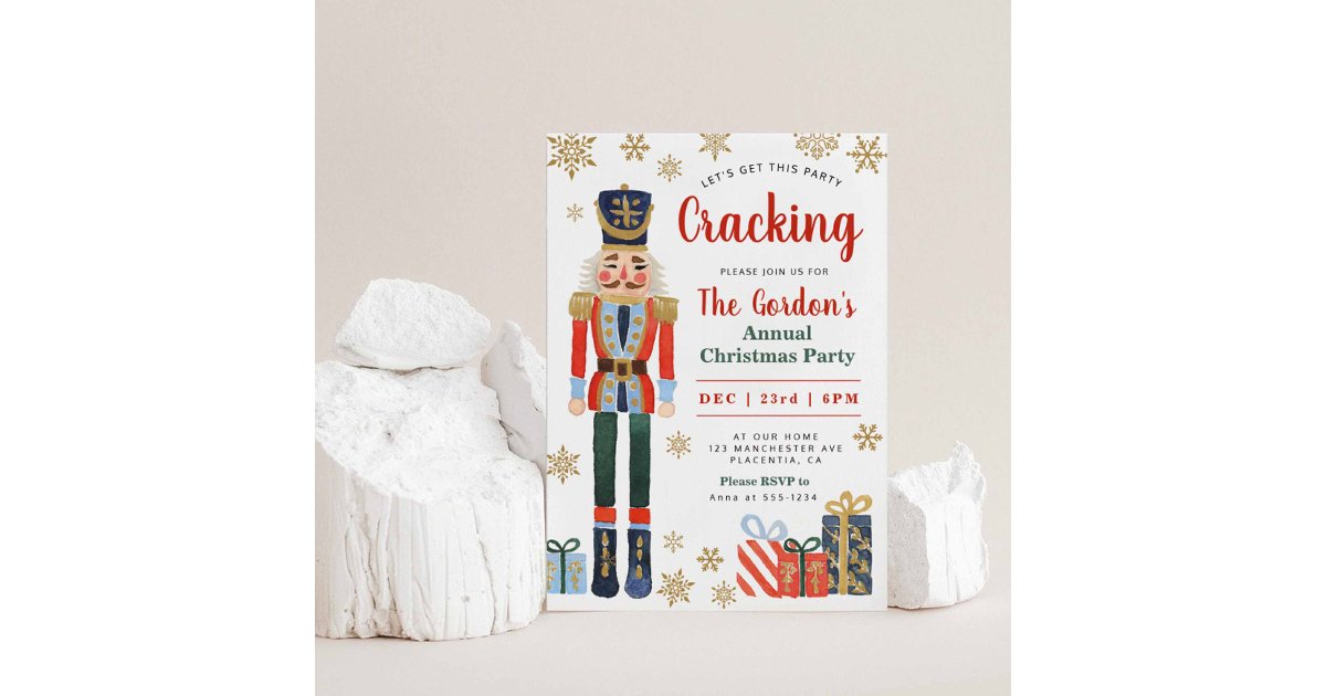 Nutcracker Christmas Party Holiday Invitation | Zazzle
