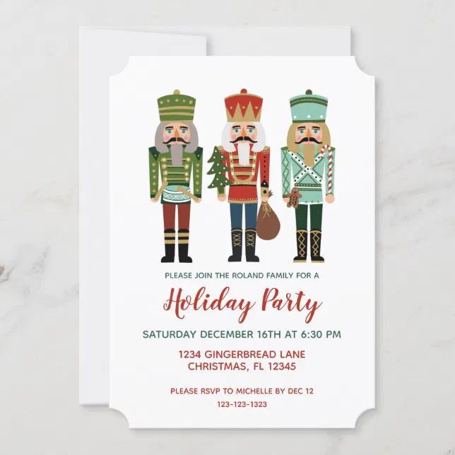 Nutcracker Christmas Party Invitation | Zazzle