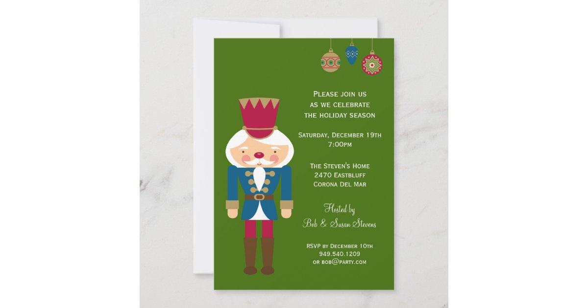 Nutcracker Christmas Party Invitation | Zazzle