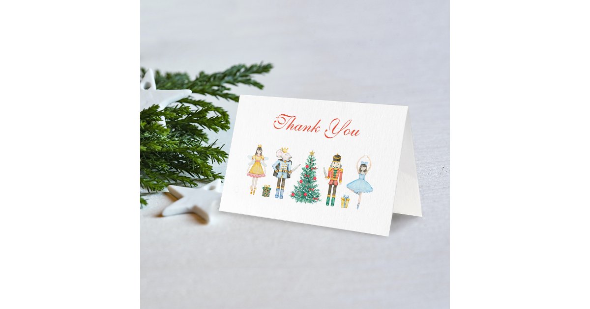 Nutcracker Christmas Thank You Card | Zazzle
