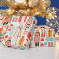 Nutcracker Colorful Modern Christmas Pattern Wrapping Paper | Zazzle