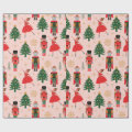 Nutcracker Cute Pink Christmas Wrapping Paper | Zazzle