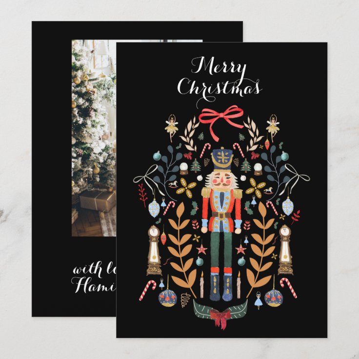 Nutcracker Family Photo Christmas Card | Zazzle
