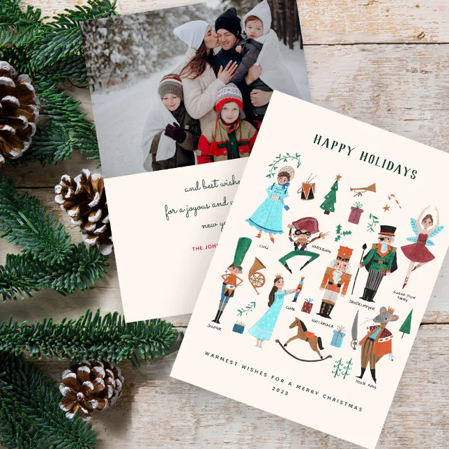 Nutcracker Family Photo Christmas Holiday Card | Zazzle