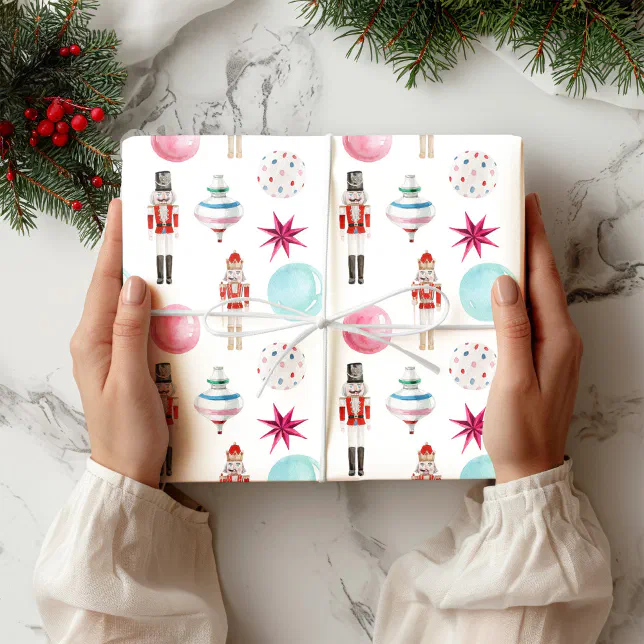Nutcracker Fun Colorful Christmas Wrapping Paper | Zazzle