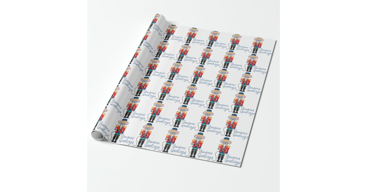 Nutcracker Greetings Wrapping Paper | Zazzle