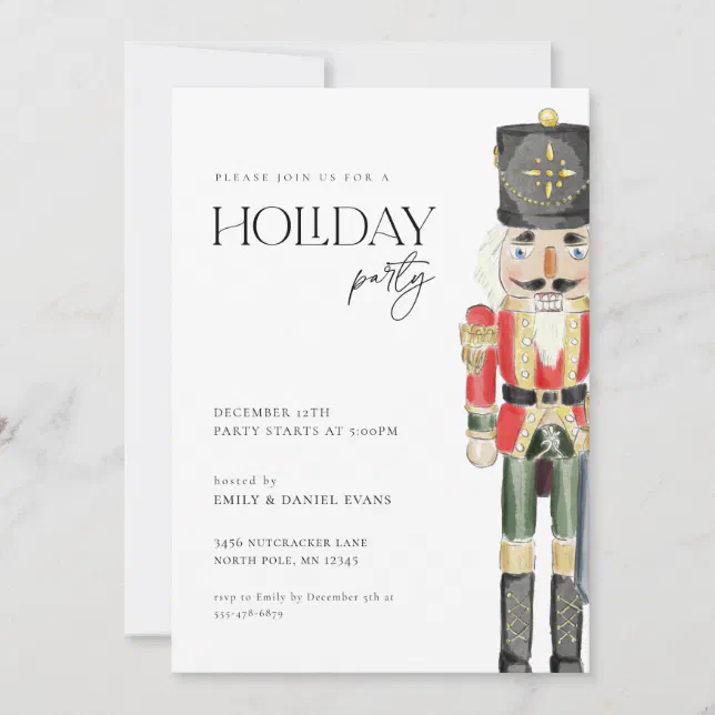 Nutcracker Holiday Party Invitation | Zazzle
