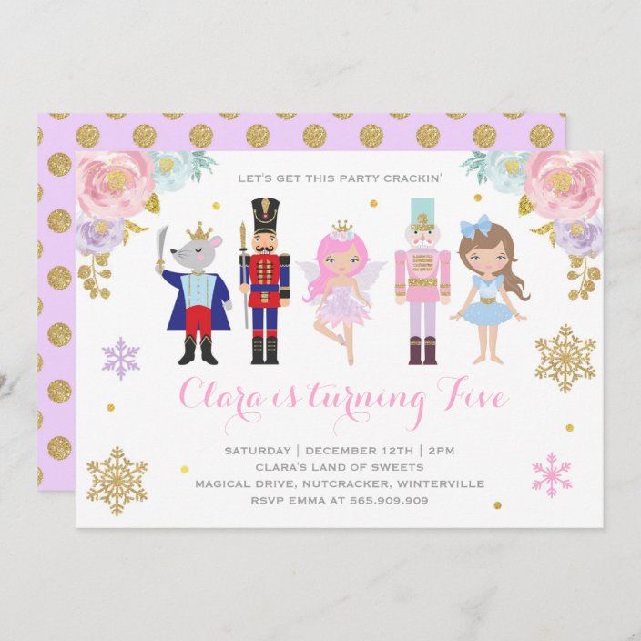 Nutcracker Invitation Sugar Plum Fairy Invitation Zazzle