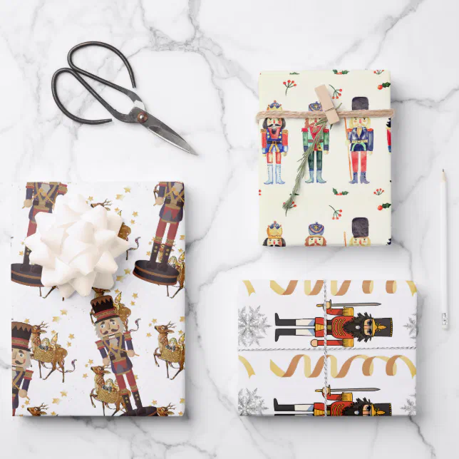Nutcracker Men Soldiers Christmas Wrapping Paper Sheets | Zazzle