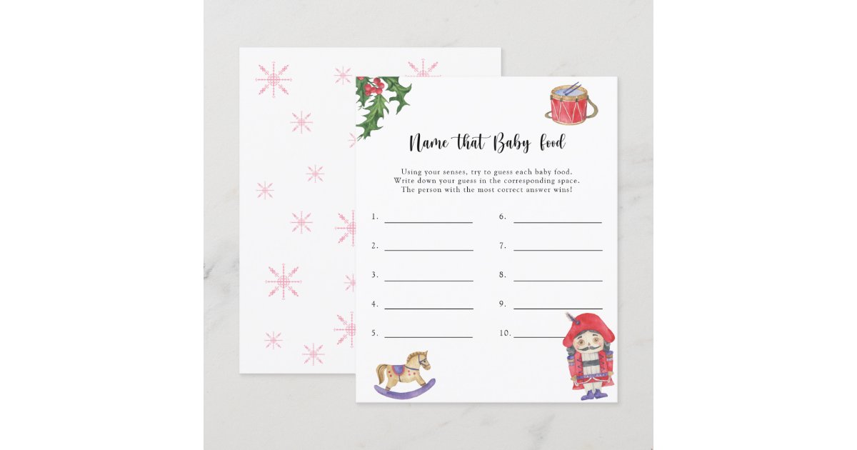 Nutcracker - Name that baby food shower game | Zazzle