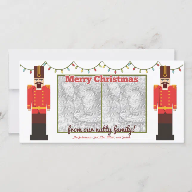 Nutcracker-Nutty Family-Photocard Template | Zazzle