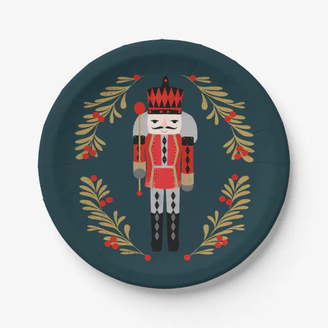 Nutcracker Prince Christmas Party Paper Plates | Zazzle