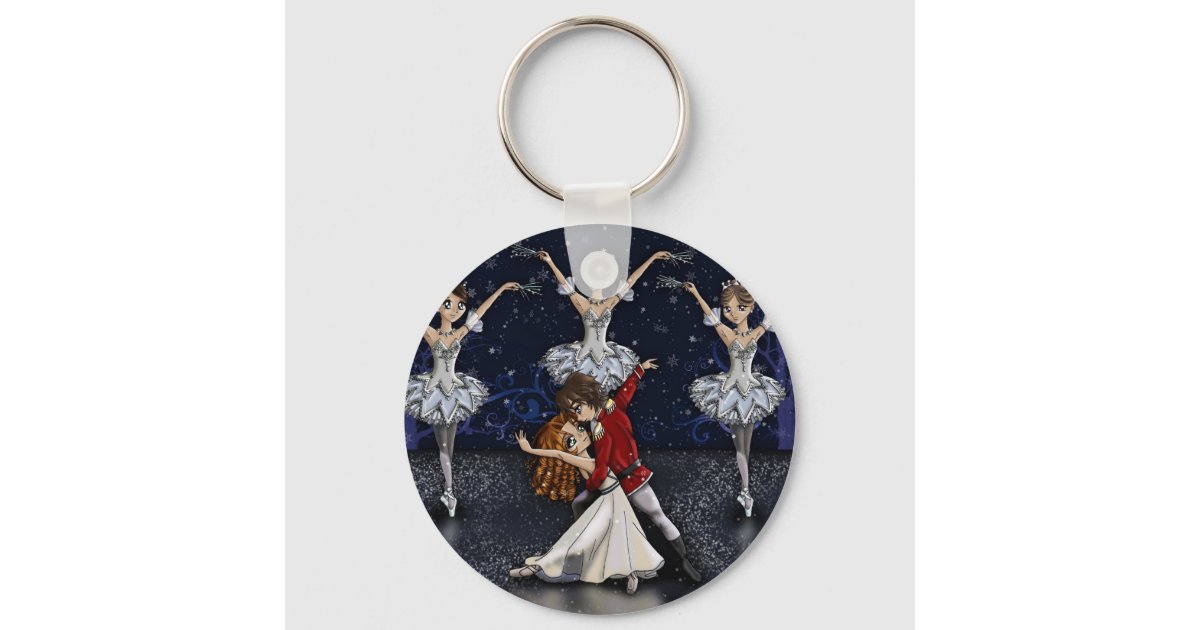 Nutcracker Snowflakes Keychain | Zazzle
