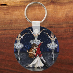 Nutcracker Snowflakes Keychain | Zazzle