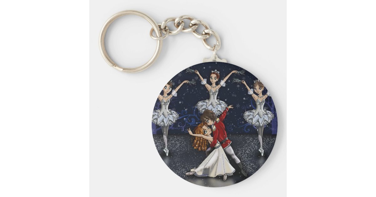 Nutcracker Snowflakes Keychain | Zazzle.com
