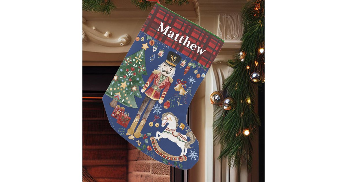 Nutcracker Soldier Ballet Vintage Red Gingham Blue Small Christmas ...