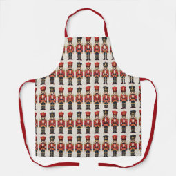 Nutcracker Soldiers Christmas Apron | Zazzle