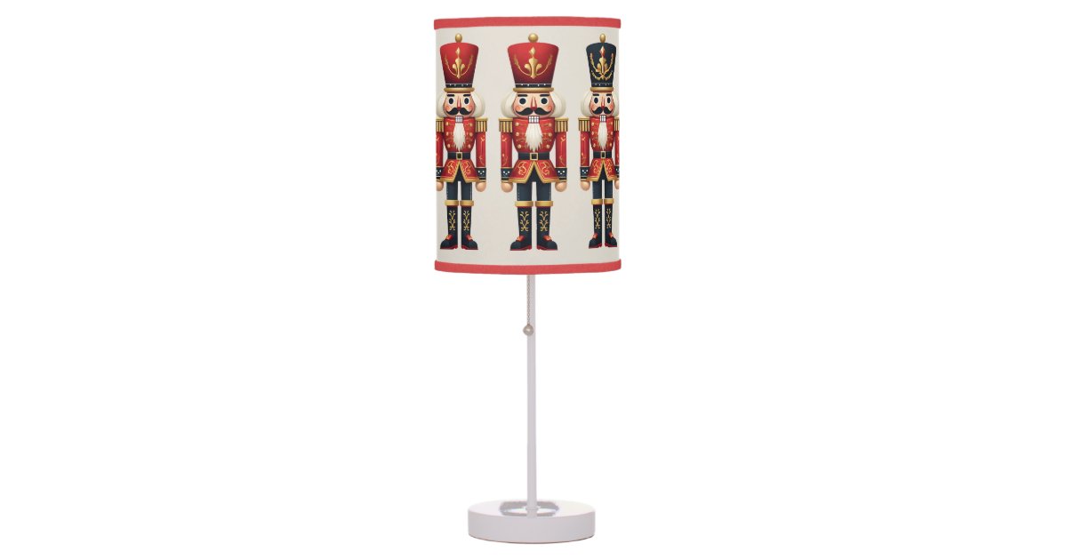 Nutcracker Soldiers Christmas Table Lamp | Zazzle
