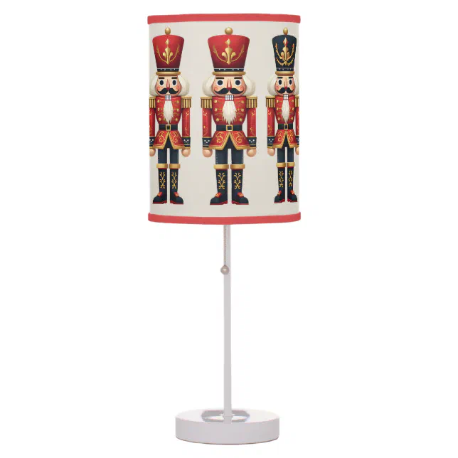 Nutcracker Soldiers Christmas Table Lamp | Zazzle
