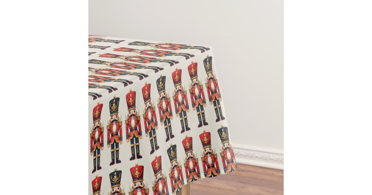 Nutcracker Soldiers Christmas Tablecloth | Zazzle