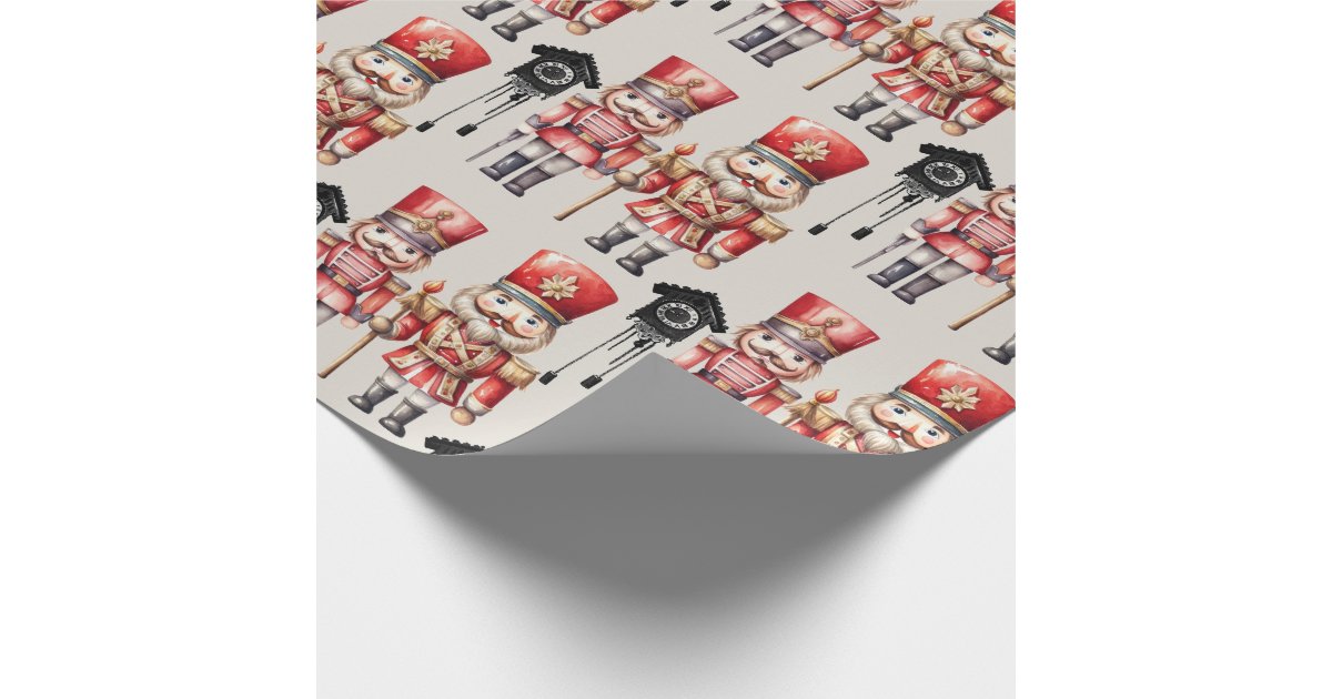 Nutcracker Soldiers Cuckoo Clocks Wrapping Paper | Zazzle