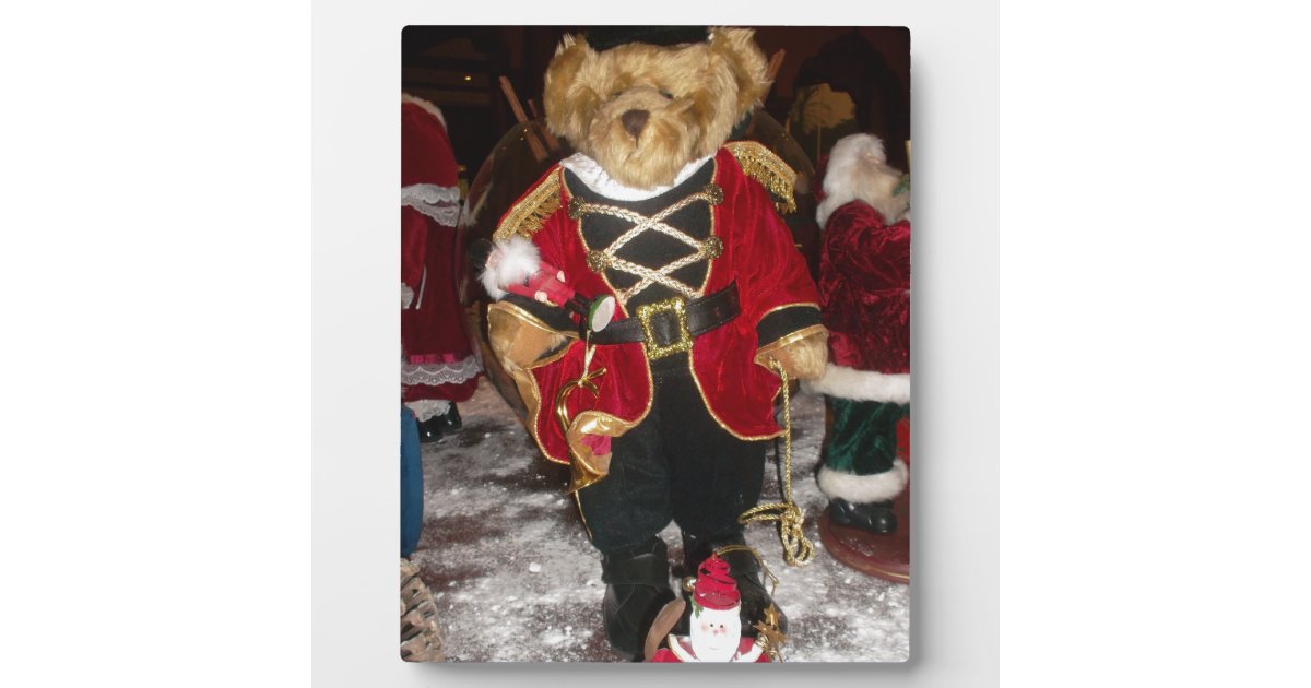 Nutcracker Teddy Bear Christmas Collection Plaque | Zazzle
