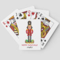 Nutcracker Toy Soldier Christmas Personalized Name Poker Cards | Zazzle