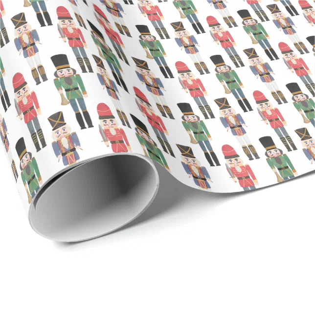 Nutcracker Traditional Family Christmas Holidays Wrapping Paper | Zazzle