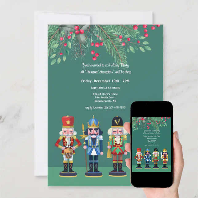 Nutcrackers Christmas Greeting Card | Zazzle