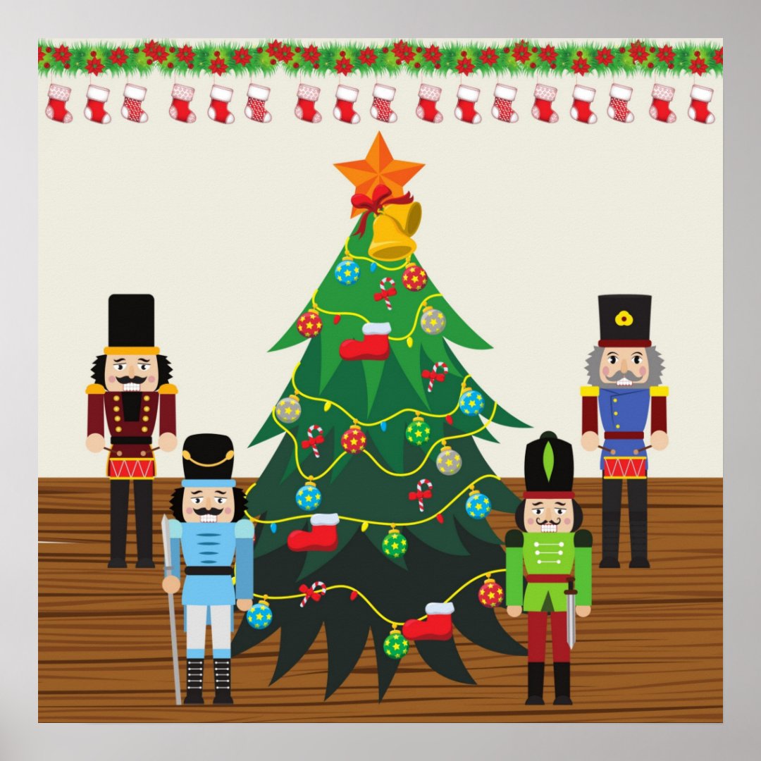 Nutcrackers Christmas Poster | Zazzle