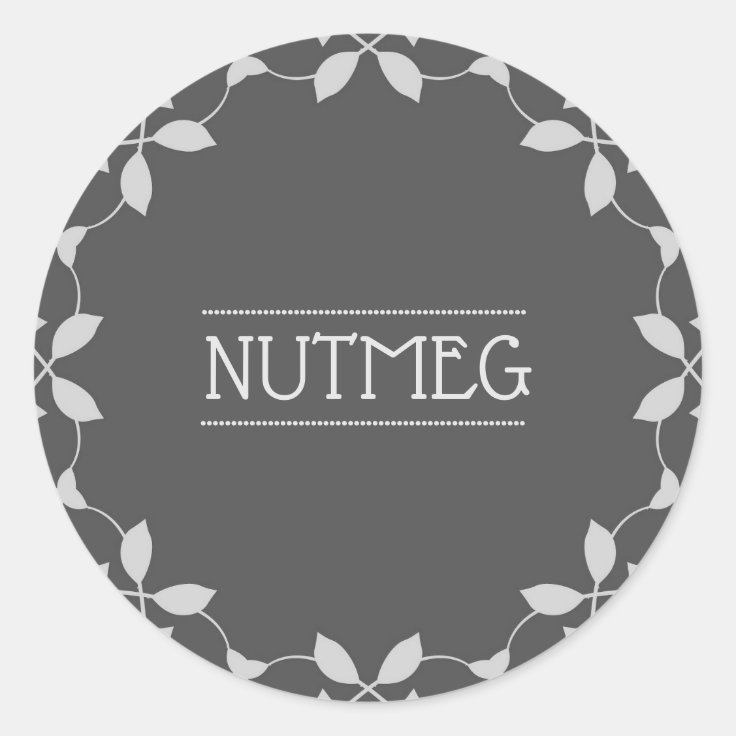 Nutmeg Spice Jar Sticker Labels | Zazzle