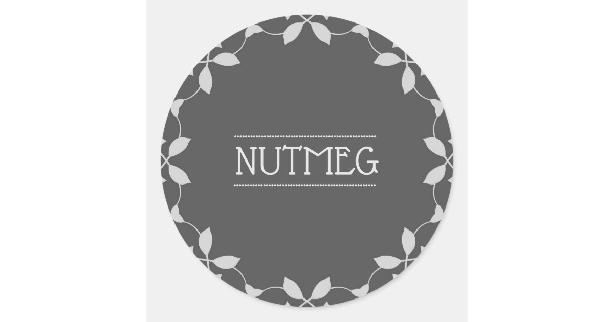 Nutmeg Spice Jar Sticker Labels | Zazzle