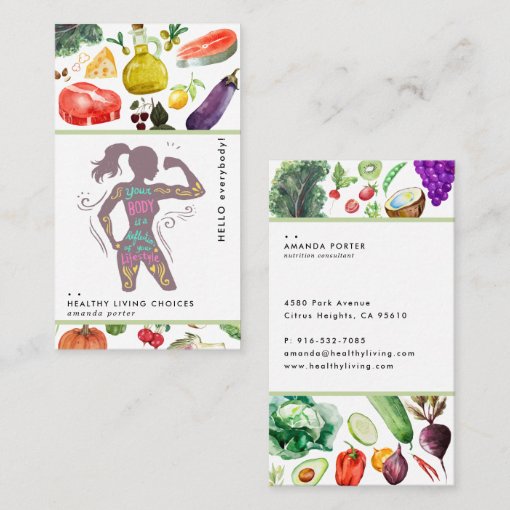 Nutrition Business Card | Zazzle