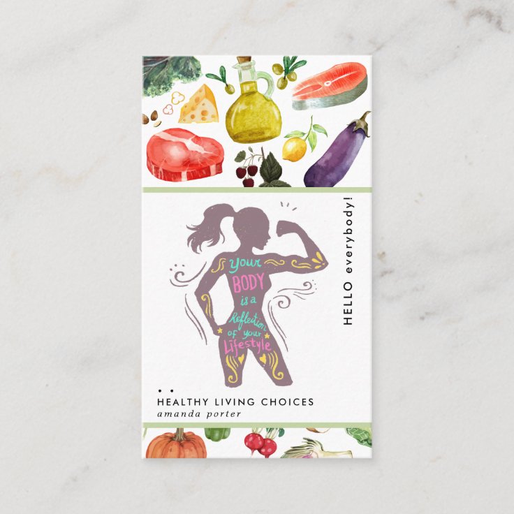 Nutrition Business Card | Zazzle