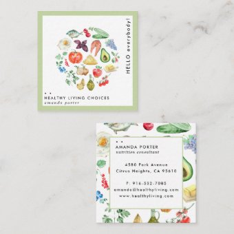 Nutrition Business Card | Zazzle