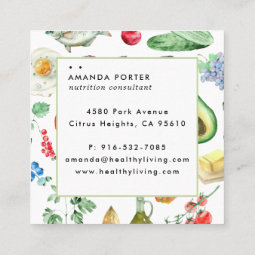 Nutrition Business Card | Zazzle