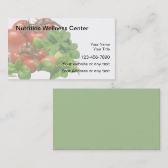 Nutrition Business Cards | Zazzle