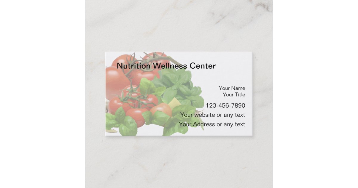 Nutrition Business Cards | Zazzle