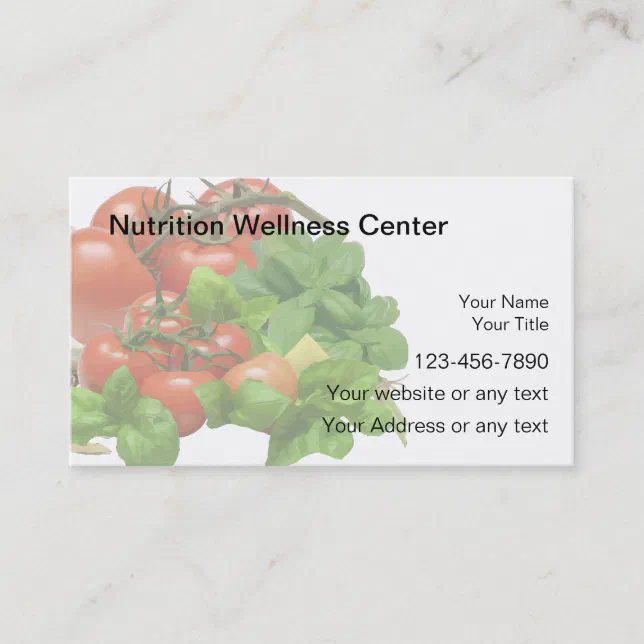 Nutrition Business Cards | Zazzle