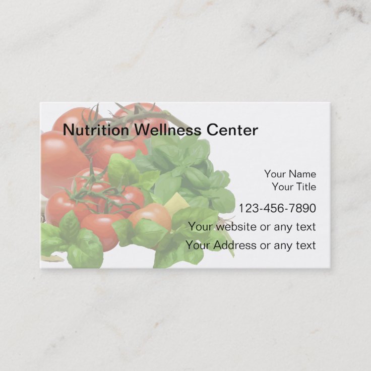 Nutrition Business Cards | Zazzle