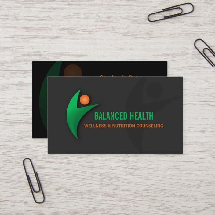 Nutrition Wellness and Fitness Coach Business Card | Zazzle
