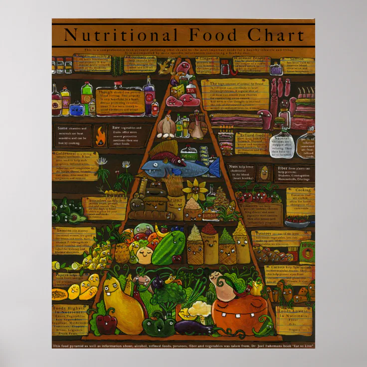 Nutritional Food Pyramid Poster | Zazzle