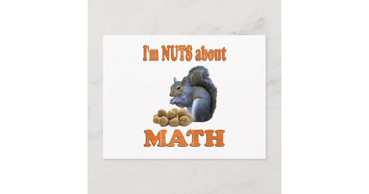Nuts about Math Postcard | Zazzle