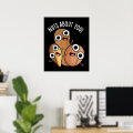 Nuts About You Funny Nut Puns Dark BG Poster | Zazzle