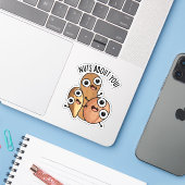 Nuts About You Funny Nut Puns Sticker | Zazzle