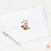Nuts About You Funny Squirrel Pun Classic Round Sticker | Zazzle
