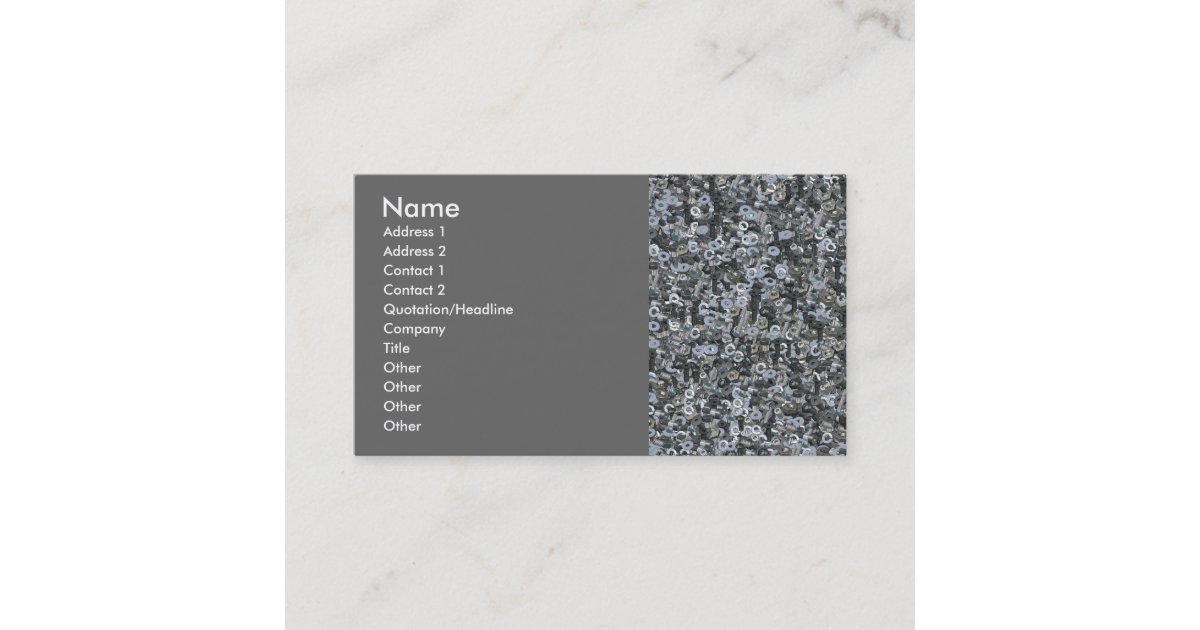 Nuts and Bolts Business Card | Zazzle