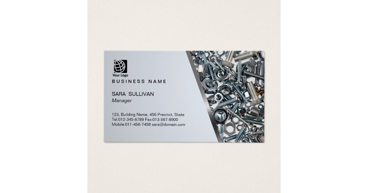 Nuts and Bolts Hardware Supplies Business Card | Zazzle.com