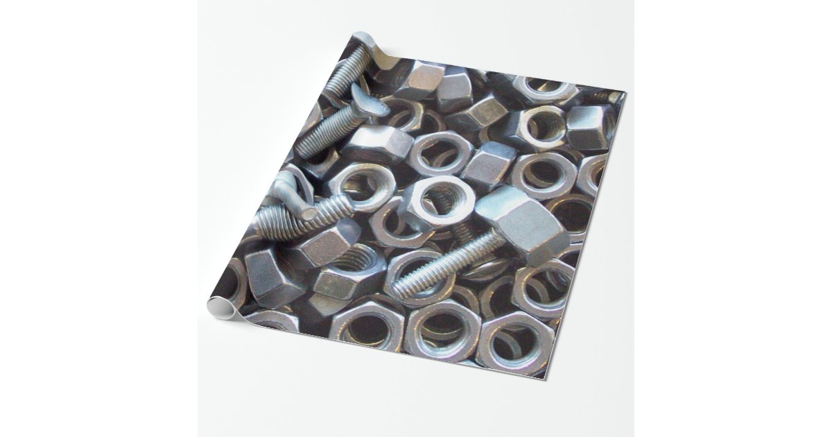 Nuts and Bolts Wrapping Paper | Zazzle